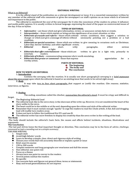 Editorial Writing Download Free Pdf Science Reason