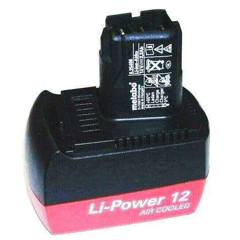 Metabo12 Akku 12 V Neu Bestückt mit 4,0 Ah Power 12 air cooled 6.2548