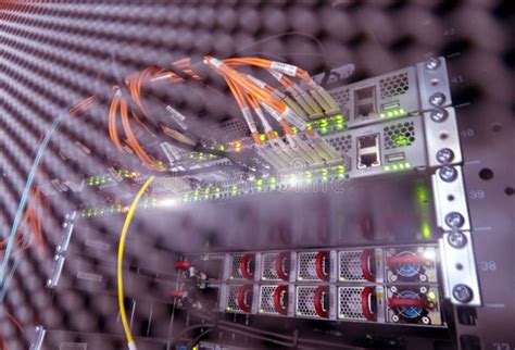 Server Rack With Servers And Cables Server Racks Server Room Stock Photo Image Of Datacenter