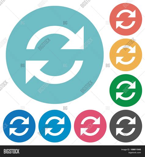 Flat Refresh Icons Vector Photo Free Trial Bigstock