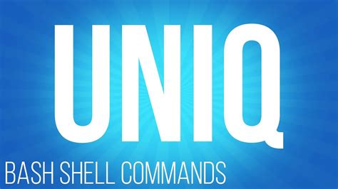 Uniq Utility Commands For Linux Youtube
