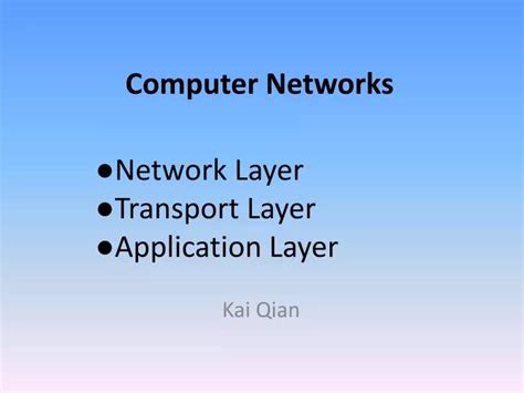 Ppt Network And Transport Layers In Computer Networks Powerpoint Presentation Id