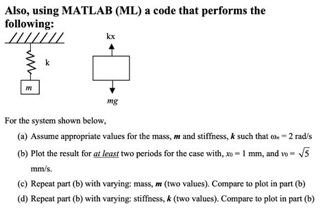 Solved Also Using Matlab Ml A Code That Performs The