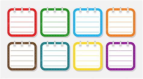 Premium Vector Notebook Labels And Notepad Template Vector Design