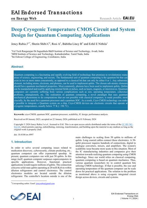 Pdf Deep Cryogenic Temperature Cmos Circuit And System Design For