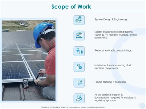 Sun Energy Dealing Scope Of Work Ppt Layouts Visuals Pdf