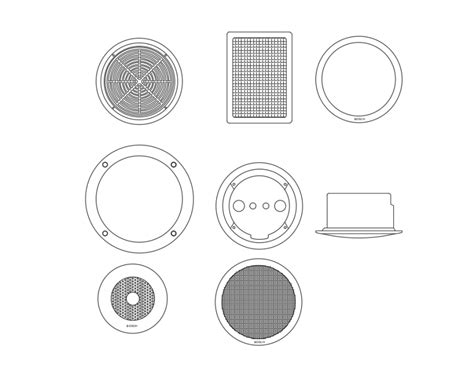 Creative Speakers For House Ceiling Cad Blocks Details Dwg File