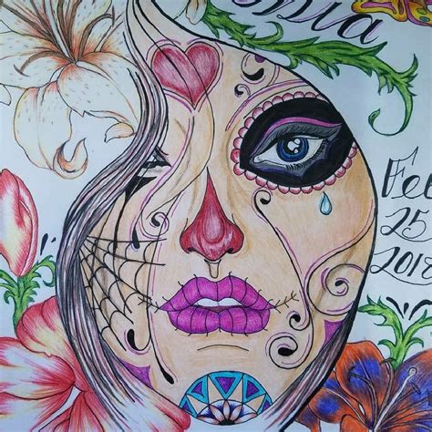 Pin By Katrina Tuckwood On Art And Creativity Skull Girl Tattoo
