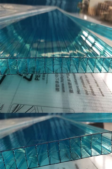 Blue X Structure Polycarbonate Sheet Corrugated Plastic Roofing