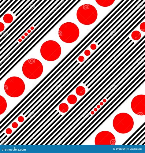 Seamless Diagonal Stripe And Circle Pattern Stock Vector Illustration Of Abstract Regular