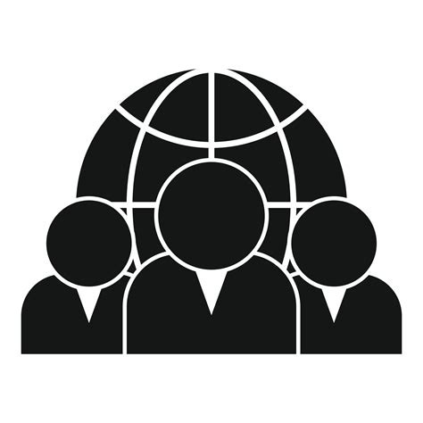 Outsource Global Team Icon Simple Style 14668860 Vector Art At Vecteezy