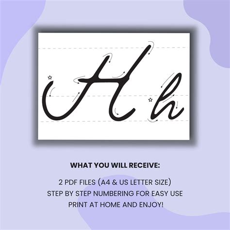 Cursive Font Alphabet Template Wire Art Template Letter Wire Template Printable Wire Art