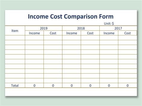 Comparison Chart In Excel Template Comparison Chart In Excel