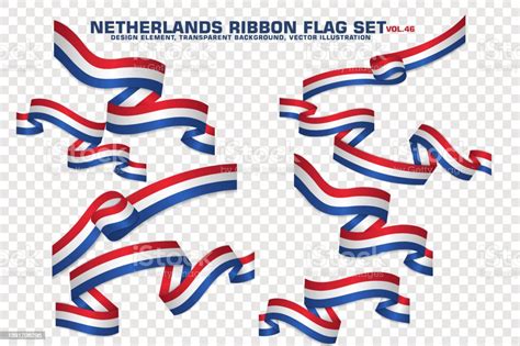 네덜란드 리본 플래그 세트 요소 디자인 3d 스타일 벡터 일러스트 레이 션 0명에 대한 스톡 벡터 아트 및 기타 이미지 0명 개념 기호 개체 그룹 Istock