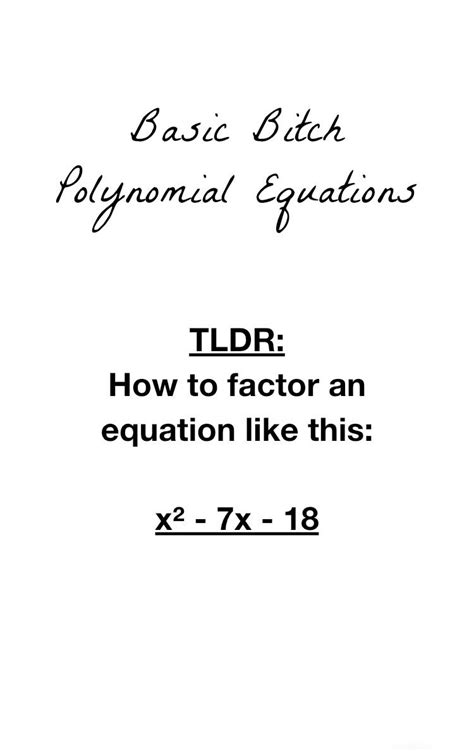 Basic Bitch Polynomial Equations Album On Imgur