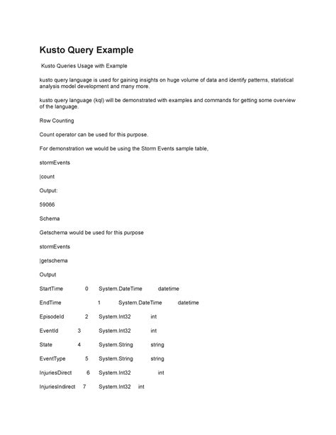 Kql Example Kusto Query Example Kusto Queries Usage With Example