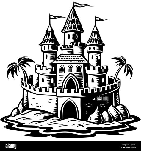 Castle Architecture Details Stock Vector Images Alamy