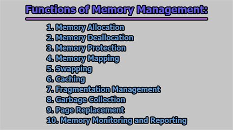Importance And Functions Of Memory Management