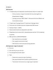 Copy Of Exam 2 MCB Notes Pdf CH 10 12 DNA Structure 2 Complementary And Antiparallel