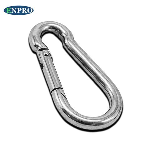 Stainless Steel 304 Spring Snap Hook Carbine Clip Carabiner Metal Snap Hook Carabiner Snap