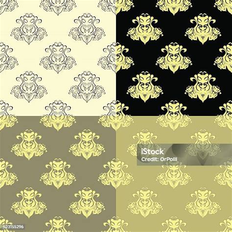 엄숙한 블랙 브라운 매끄러운 패턴 벡터 일러스트레이션 금속에 대한 스톡 벡터 아트 및 기타 이미지 금속 금속의 꽃무늬 Istock