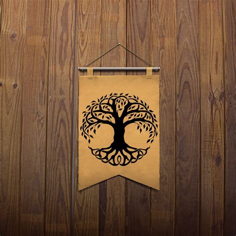 Yggdrasil Symbool Silhouet Celtic Tree Of Life Digitaal Etsy