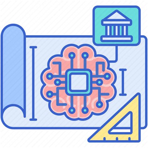 Architecture Artificial Intelligence Program Brain Technology Future Robots Icon