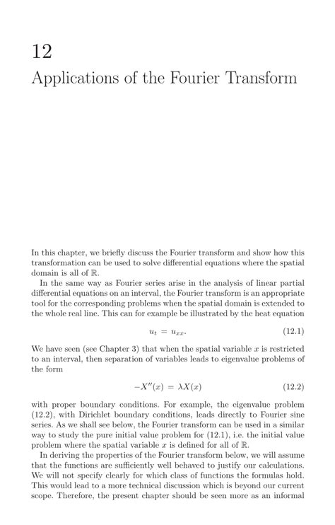 Pdf Applications Of The Fourier Transform