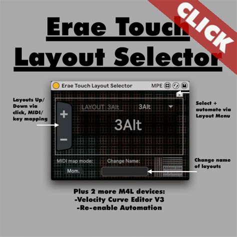 Erae Touch Layout Selector For Ableton Live Max For Live Devices