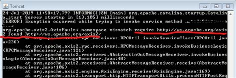 apache axisfault namespace mismatch error when called from certain client such as docuware