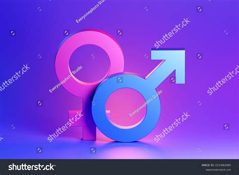 Pink Female Blue Male Gender Symbol Stock Illustration 2233862985