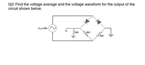solved q2 find the voltage average and the voltage waveform