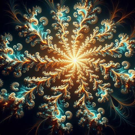 Expanding And Contracting Fractals Intricate Fractal Patterns Th Stock Illustration