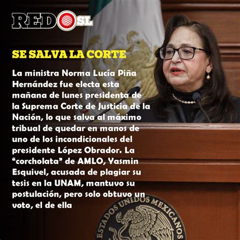 La Ministra Norma Lucía Piña Hernández