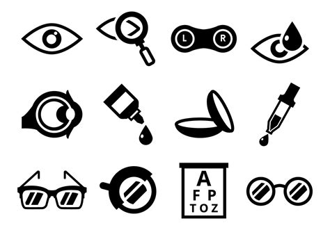 Free Optometry Icons Vector 139235 Vector Art At Vecteezy