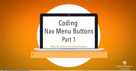 Part 1 Coding Nav Menu Buttons Html Css And Javascript For Web