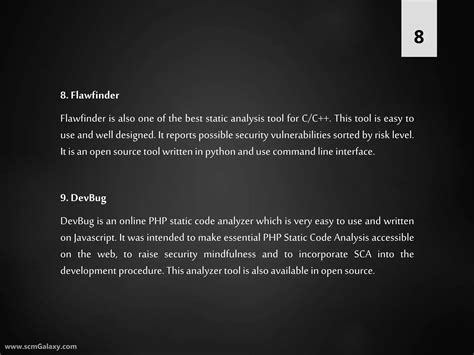 Top 10 Static Code Analysis Tool Ppt
