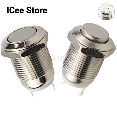 Pcs Metal Push Button Switch Mm Mm Waterproof Switch Shopee Philippines