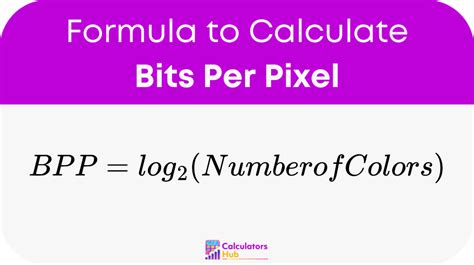 Bits Per Pixel Calculator