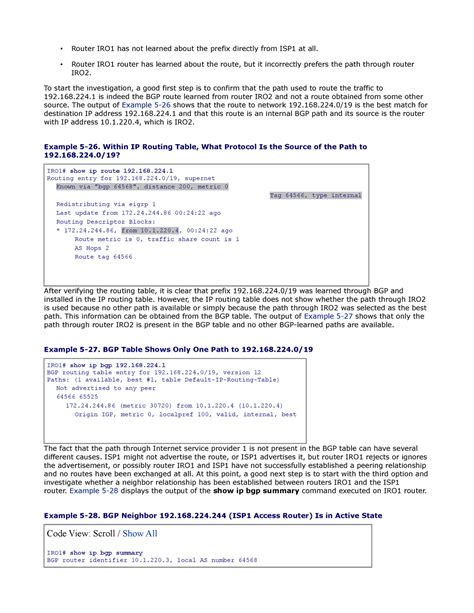 Troubleshooting And Maintaining Cisco Ip Networks Router Iro1 Has Not