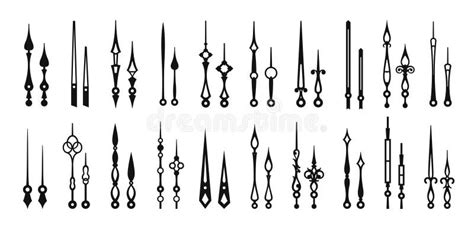 Clock Hands Time Black Pointers Watch Arrows Stock Vector Illustration Of Isolated Icon