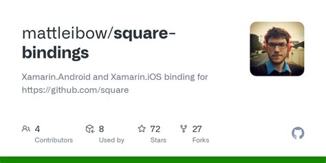 Github Mattleibowsquare Bindings Xamarinandroid And Xamarinios Binding For Github