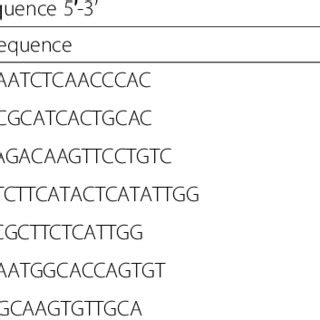 Primer Sets For Mutation Detection And Linkage Analysis Download Table