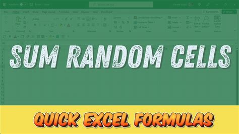 How To Sum Random Cells In Excel Formula Design Talk