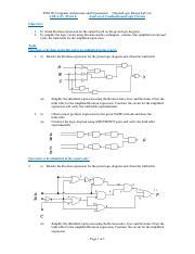 Digital Logic Design Lab A 03 Week 4 TSN1101 Computer Architecture And Organization Digital