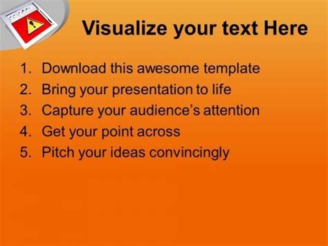 Internet Browser With Caution Symbol PowerPoint Templates Ppt Backgrounds For Slides