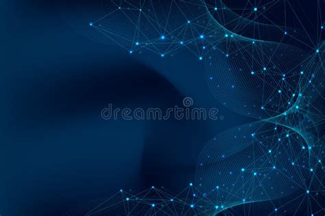 Abstract Polygonal Background With Connected Lines And Dots Minimalistic Geometric Pattern