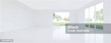 빈 방과 테라초 바닥 반짝이는 반사의 3d 렌더링은 관점보기에서 투명 유리 문 깨끗하고 배경에 새로운 조건을 사용합니다 공란에 대한 스톡 사진 및 기타 이미지 Istock