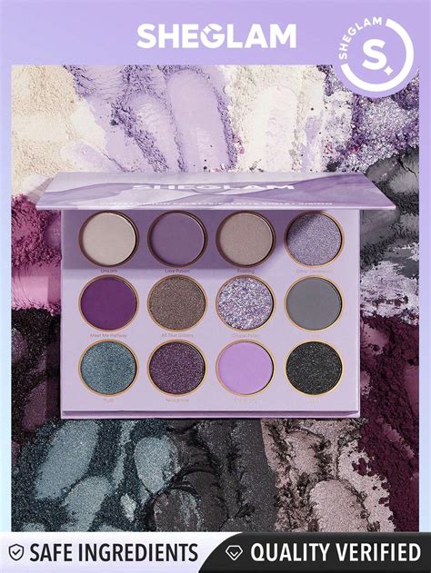Sheglam Violet Vision Palette 12 Clolor Matte Shimmer Eyeshadow Palette Negative Apparel