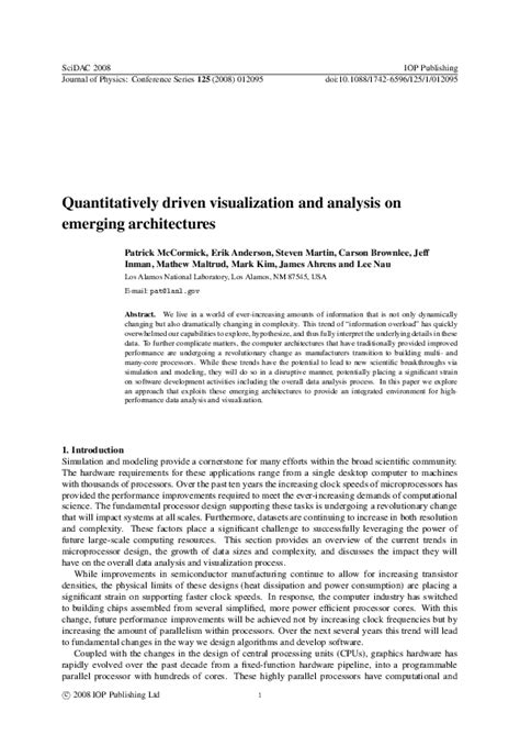 Pdf Quantitatively Driven Visualization And Analysis On Emerging